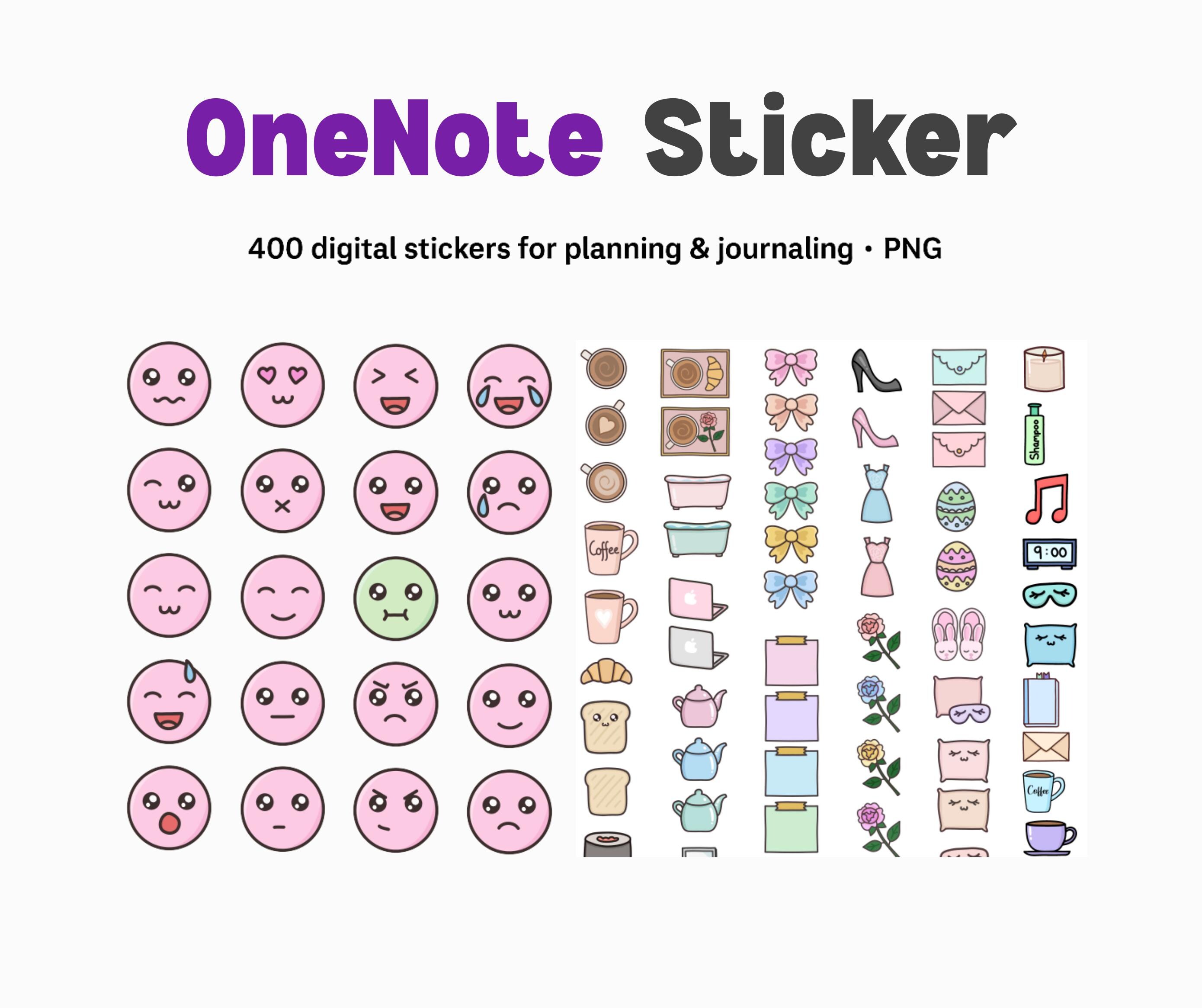 Onenote Digital Stickers, Mood, Holiday Stickers, Onenote Stickers ...