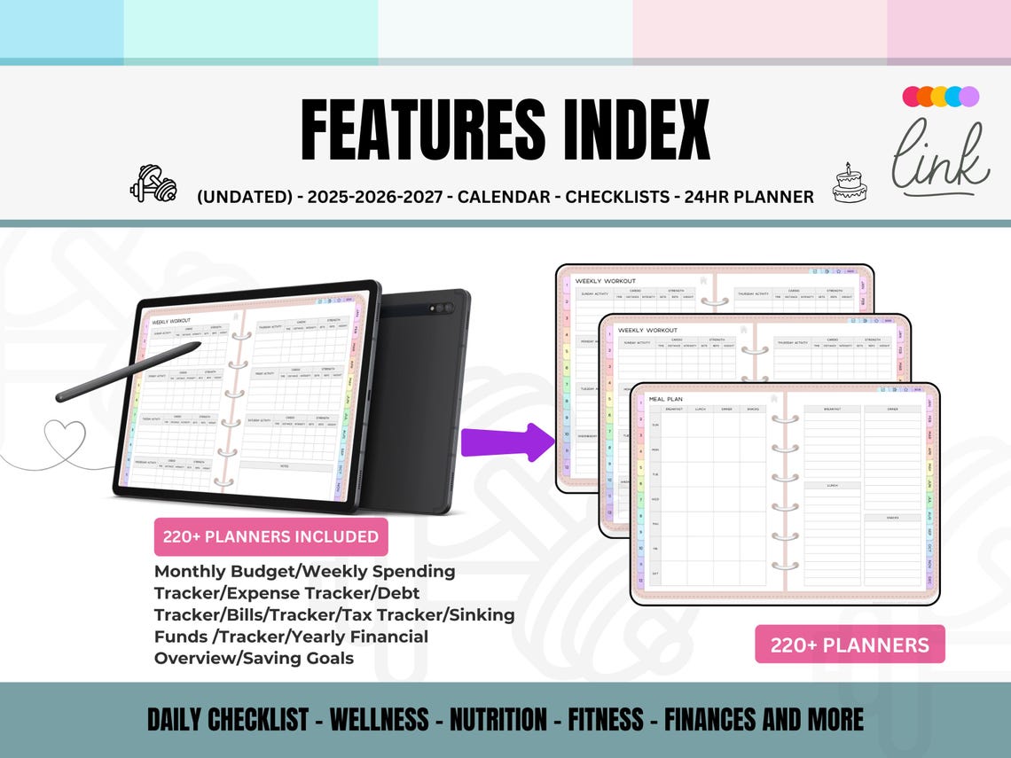 Onenote Planner 2025 Template Planner, Hyperlinked Onenote Digital ...
