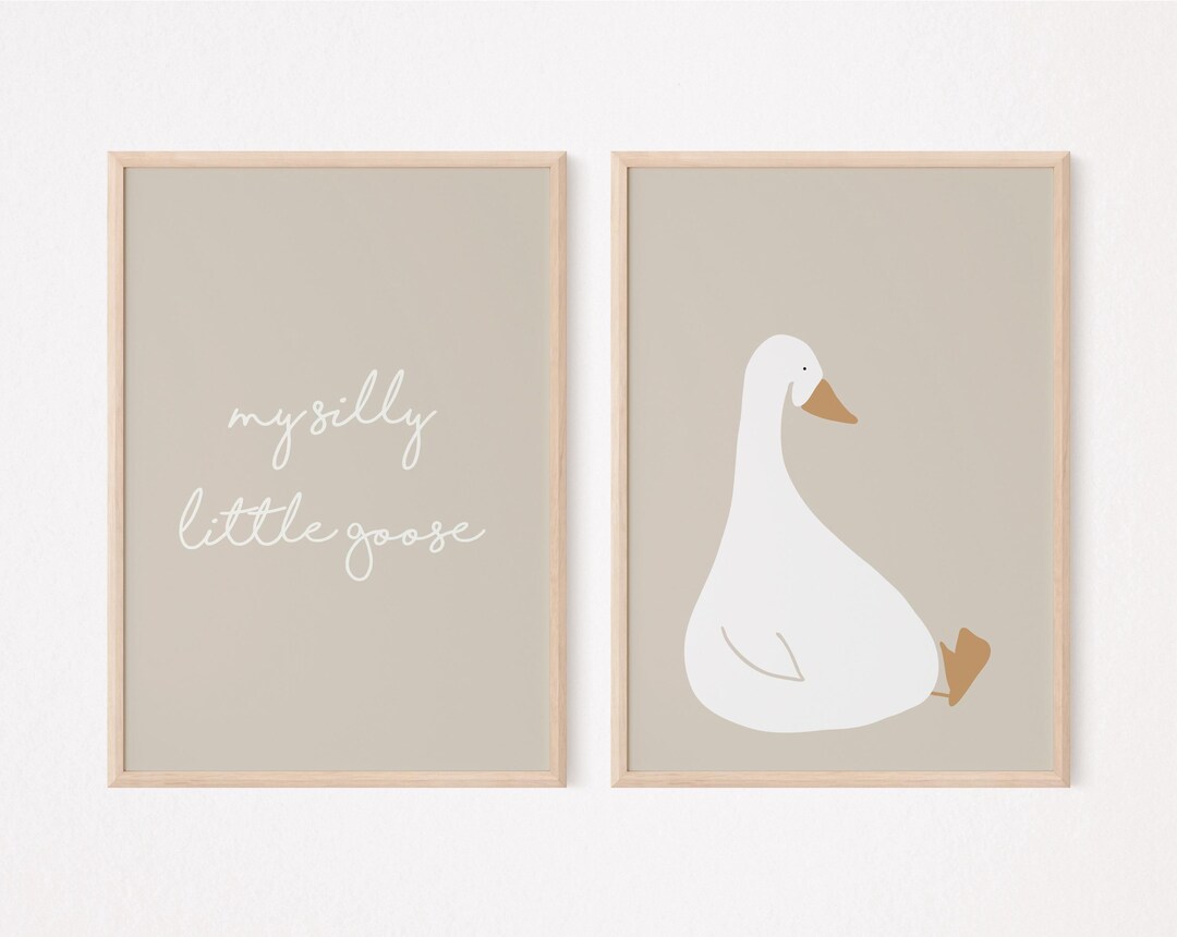 Silly Goose Baby Girl Nursery Prints, Girl Nursery Decor, Nursery ...