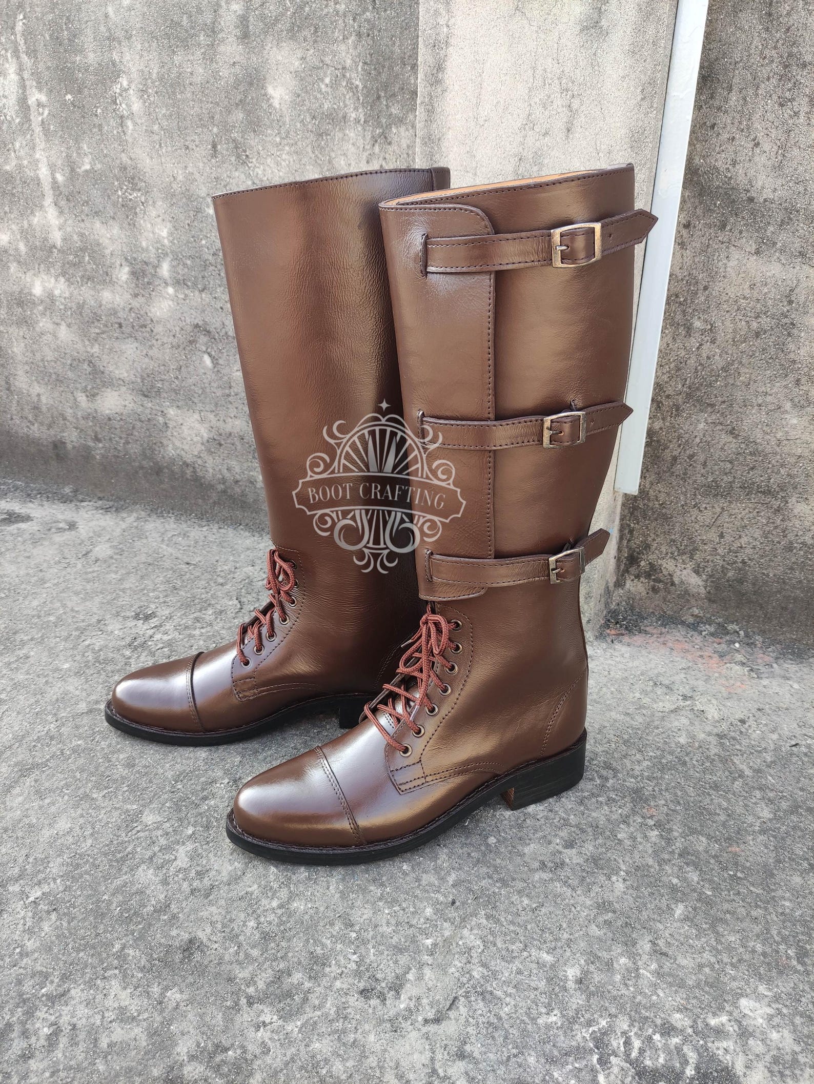 Handmade US M40 Cavalry Officer Boot With 3 Buckles. Boot, Leather Boot ...