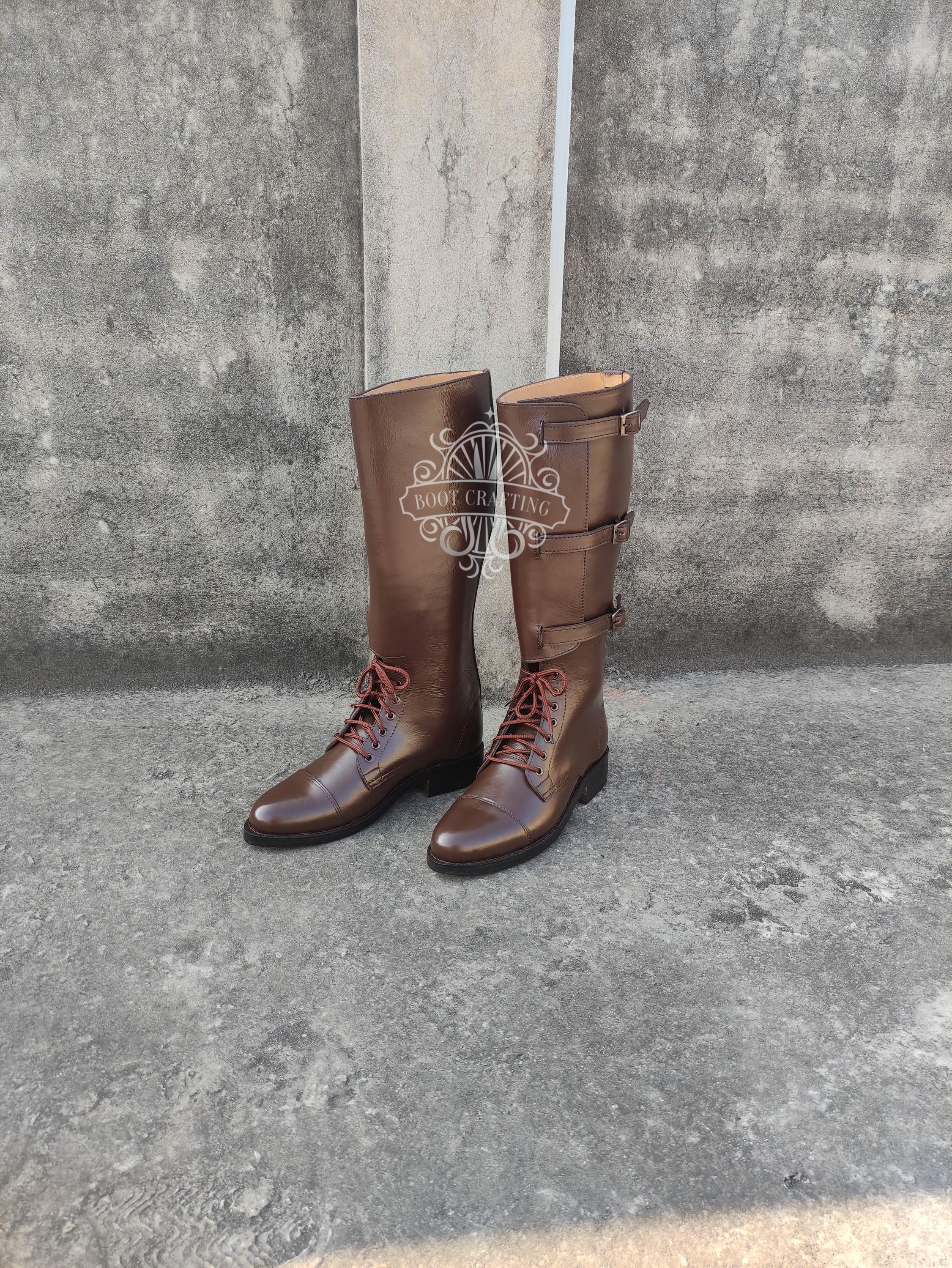 Handmade US M40 Cavalry Officer Boot With 3 Buckles. Boot, Leather Boot ...