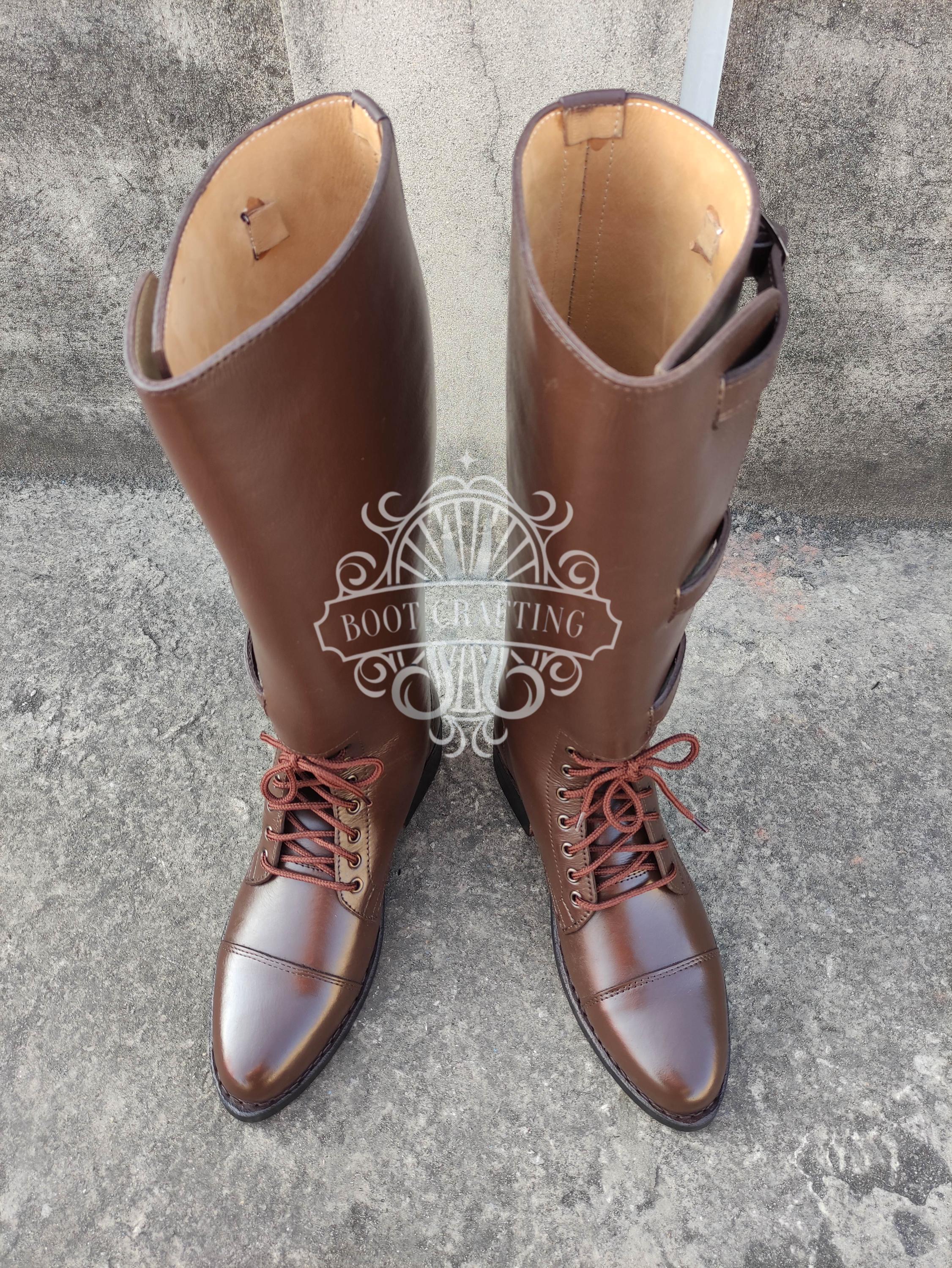 Handmade US M40 Cavalry Officer Boot With 3 Buckles. Boot, Leather Boot ...