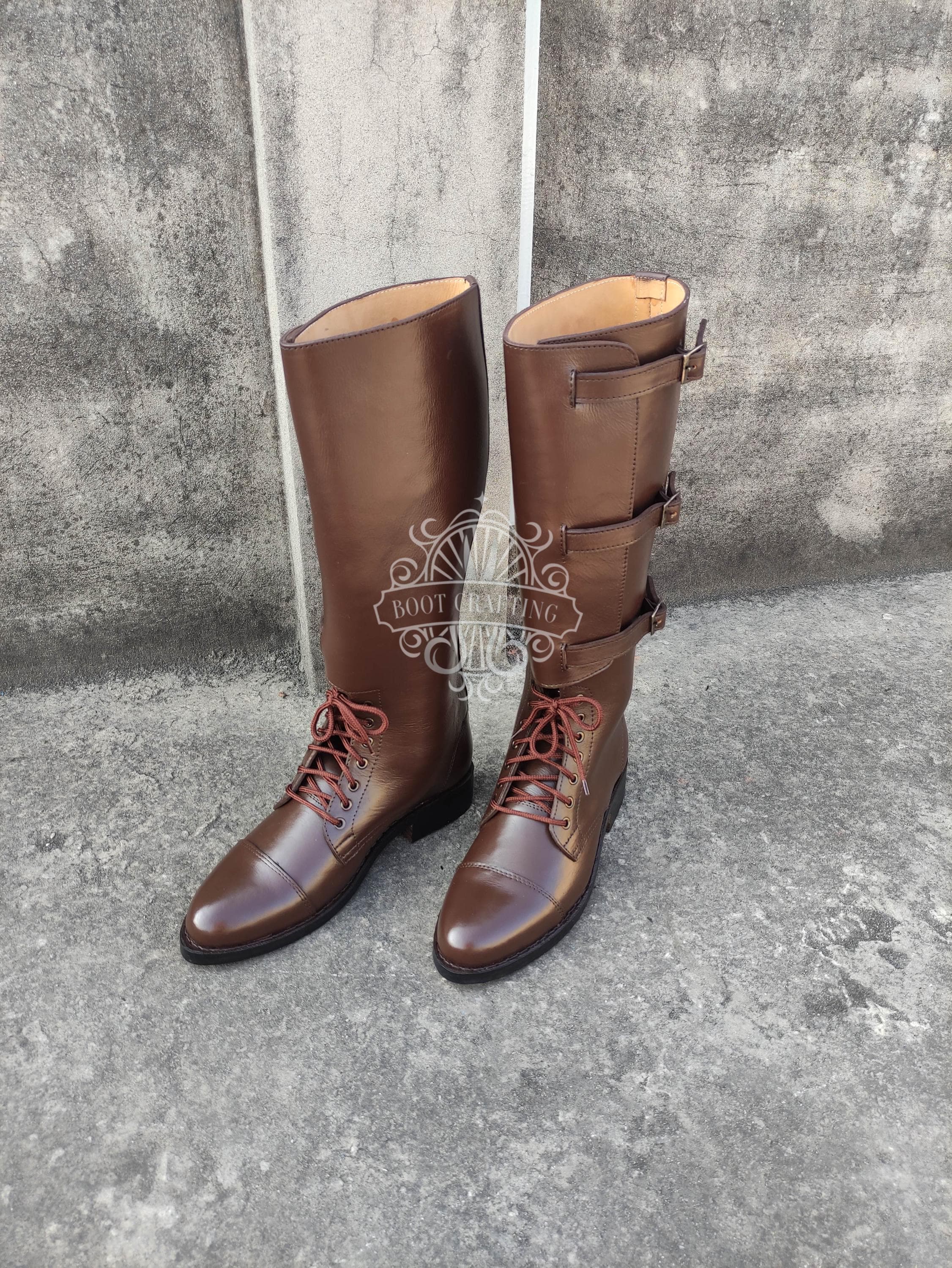 Handmade US M40 Cavalry Officer Boot With 3 Buckles. Boot, Leather Boot ...