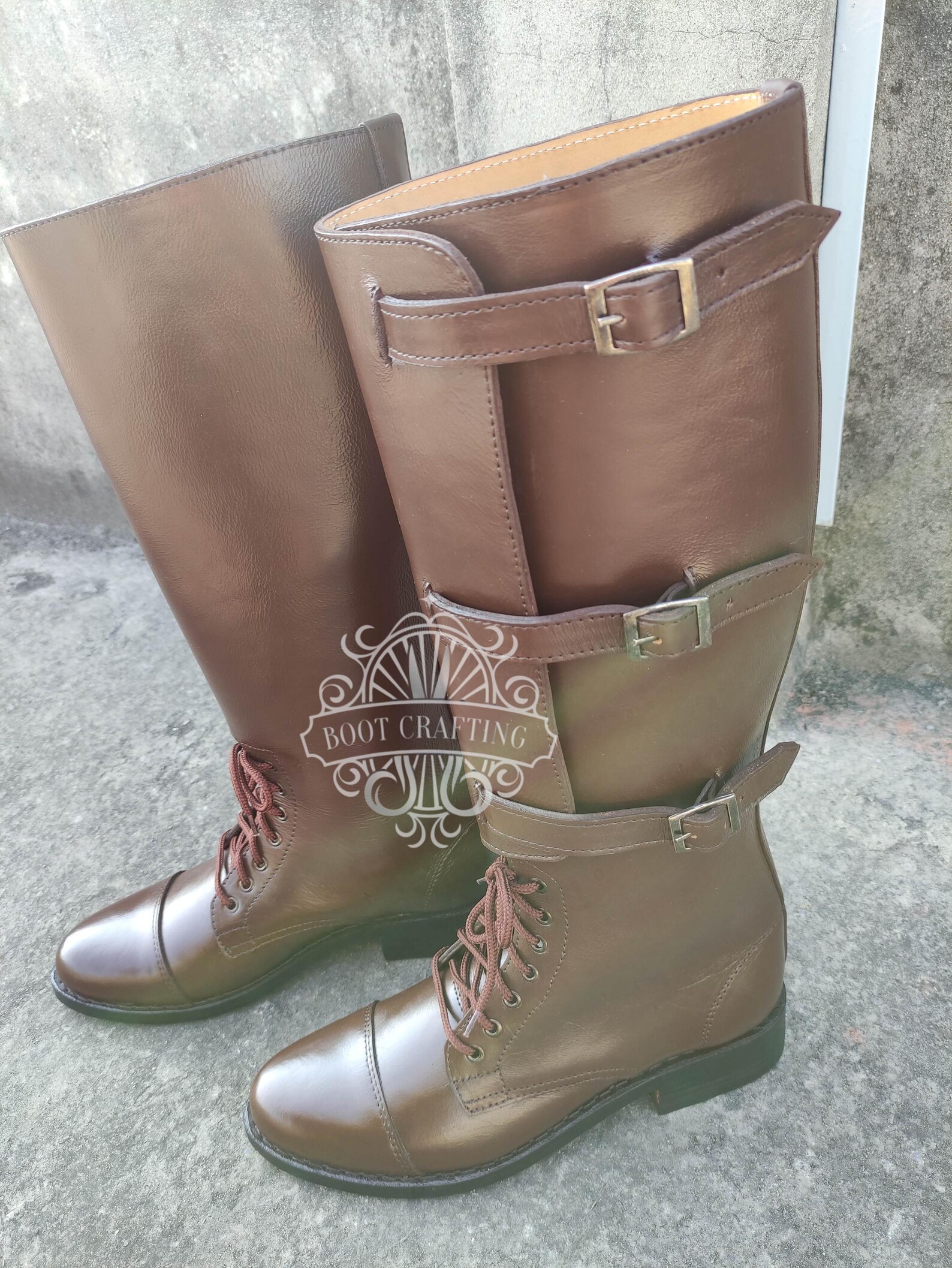 Handmade US M40 Cavalry Officer Boot With 3 Buckles. Boot, Leather Boot ...