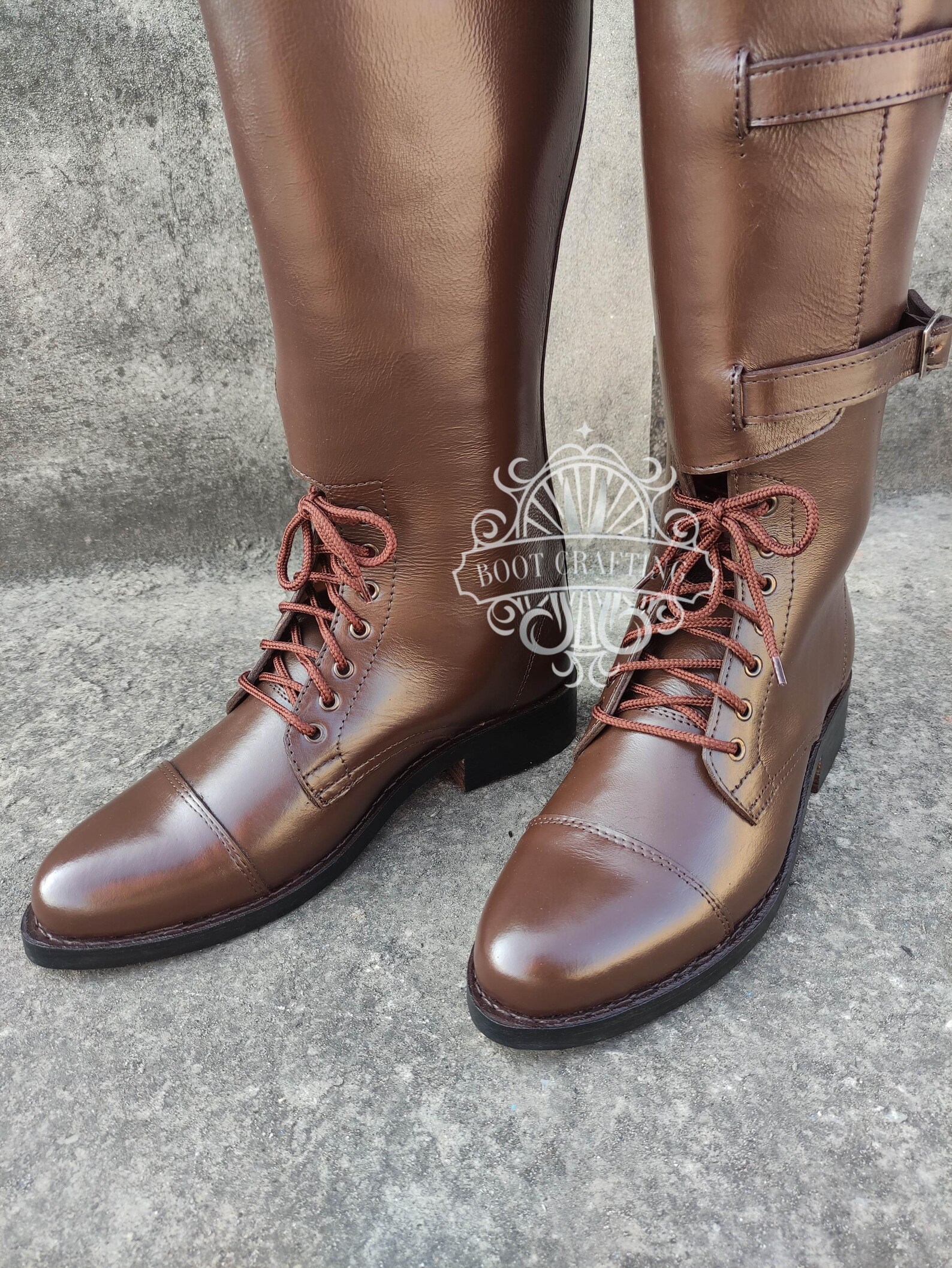 Handmade US M40 Cavalry Officer Boot With 3 Buckles. Boot, Leather Boot ...