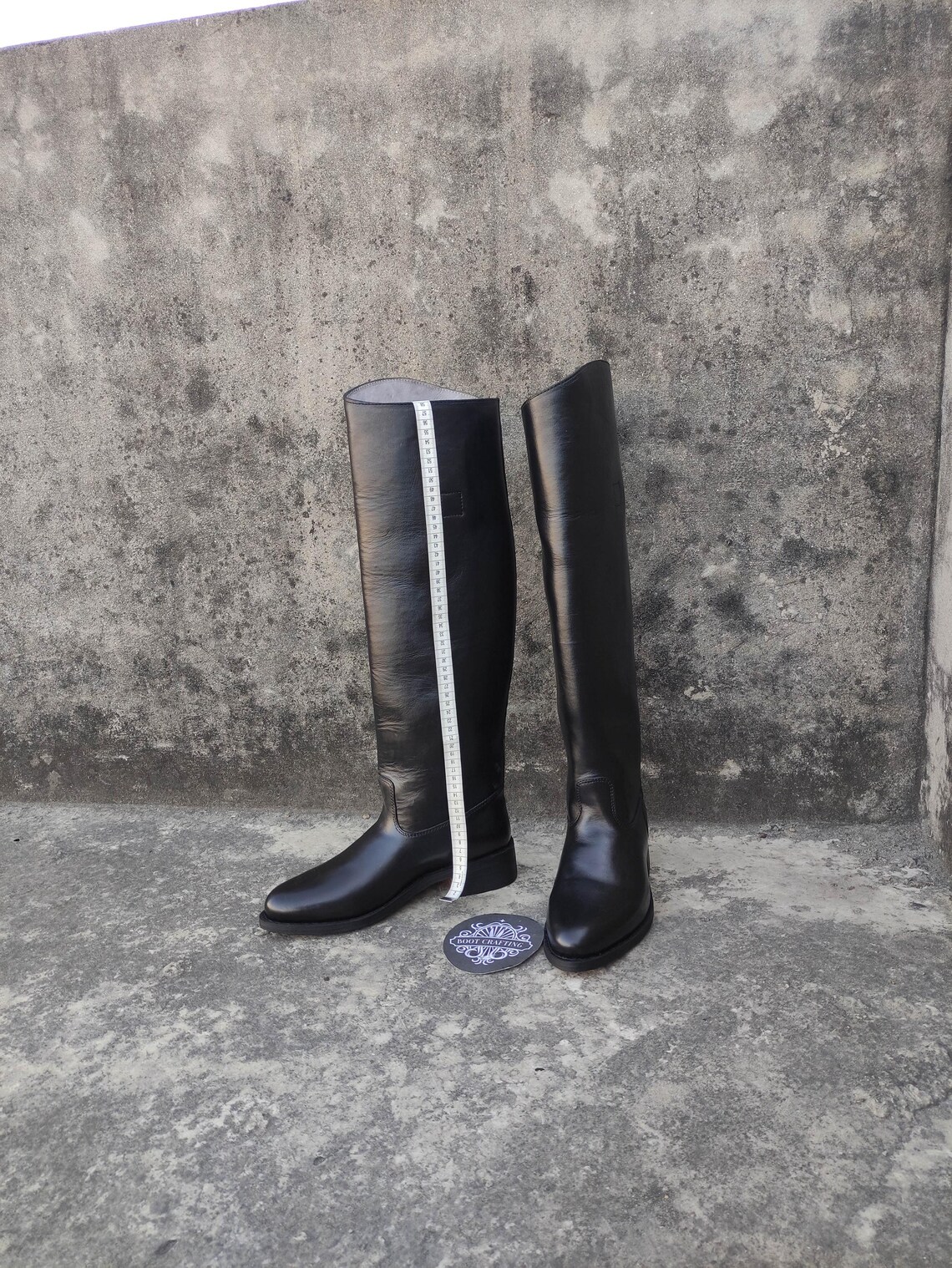 Handmade Personalization German Officer Leather Long Boot Pointed Toe ...