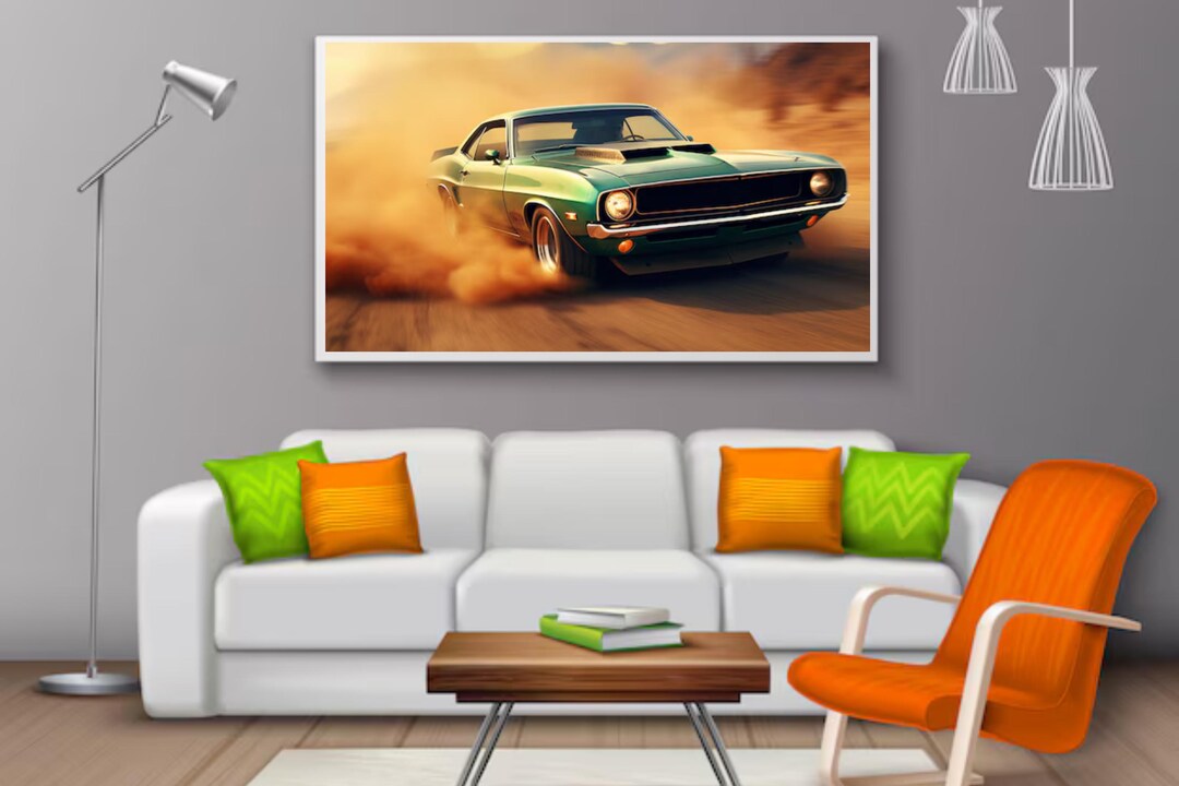 American Muscle Car | Muscle Car Digital Wall Art Print | Vintage Car ...