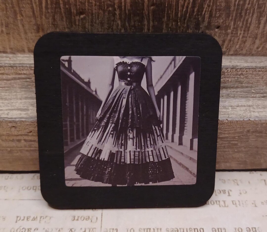 Wall Art Miniature Monochromatic, 2x2 Goth Dress Modern Art - Etsy