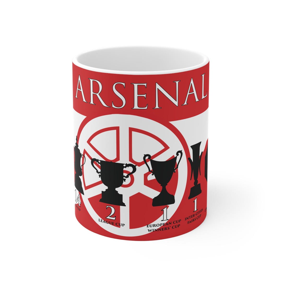 Arsenal Trophies Mug - Red - White Cannon - Etsy