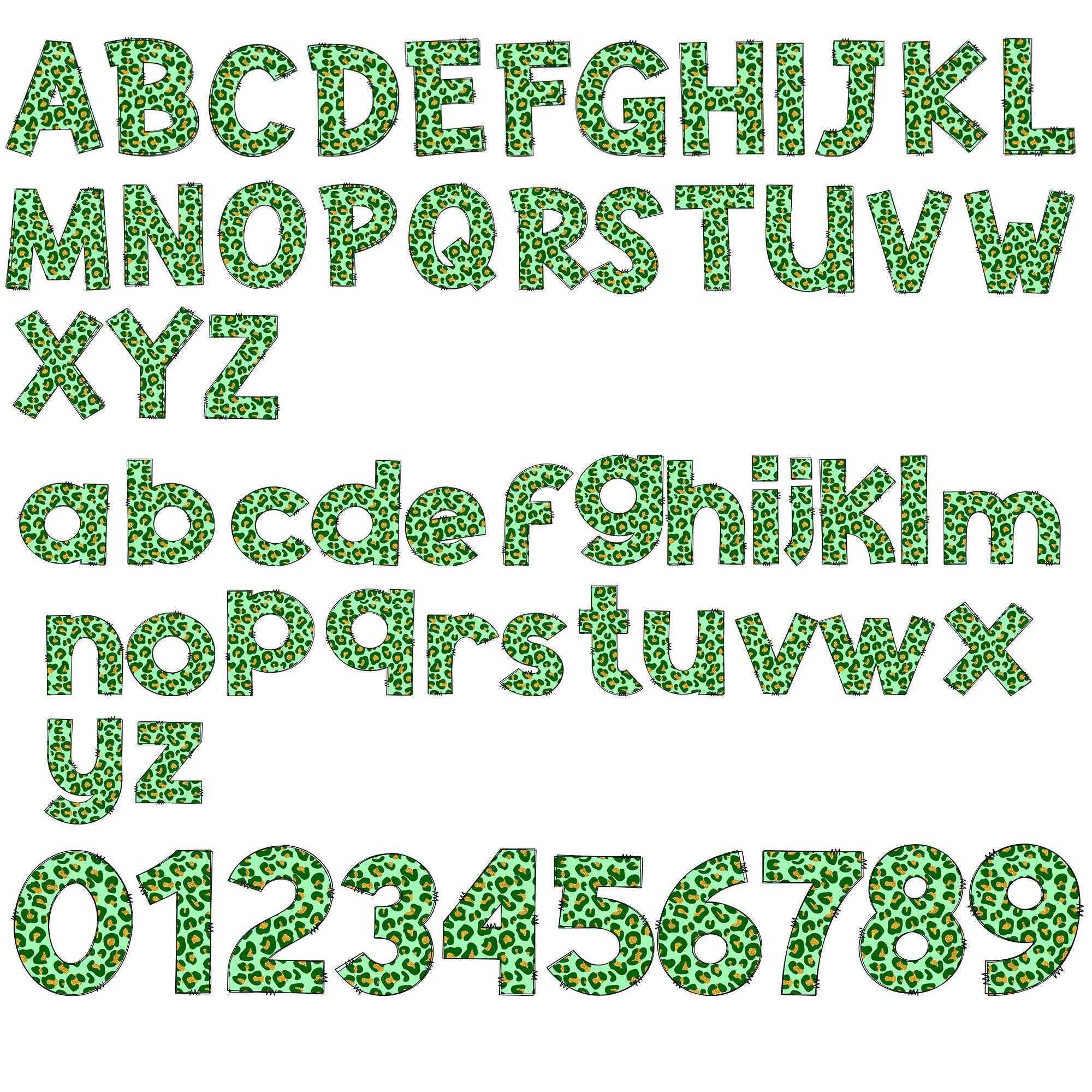 St Patrick's Day Doodle Alphabet Bundle, St Patrick's Letters, Numbers ...