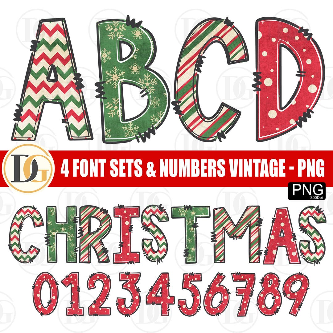 Christmas-vintage Font Bundle - Crafty Font Bundle, Farmhouse Fonts ...