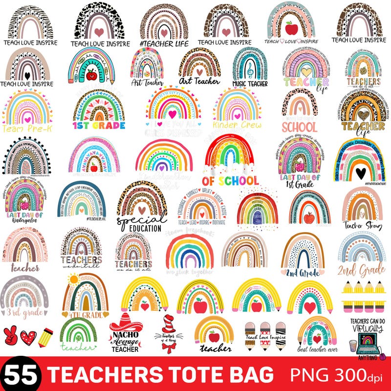 Rainbow Clipart - Etsy