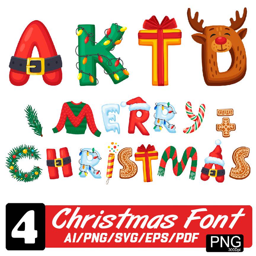 Christmas Font Bundle, Crafty Font Bundle, Farmhouse Font, Script Fonts ...