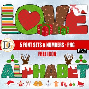 Christmas Font Bundle - Crafty Font Bundle, Fonts Png, Farmhouse Fonts ...