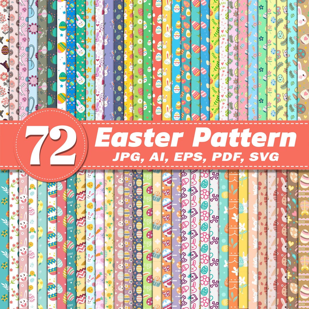 Easter Seamless Digital Paper, Pretty Baby Pastels Modern Design ...