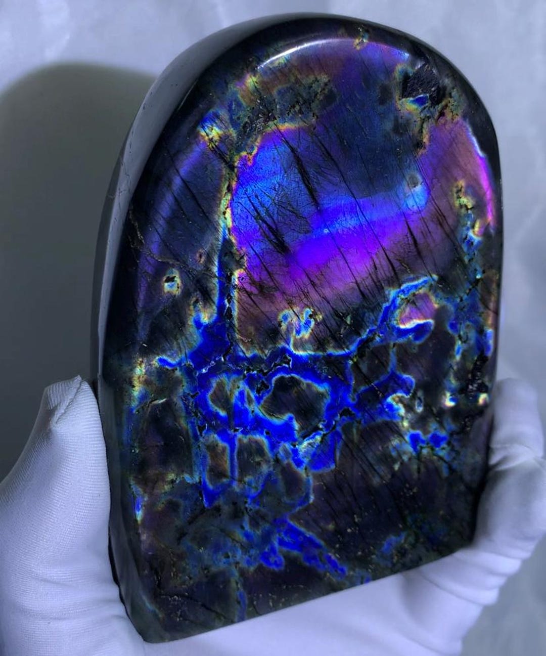 Purple Labradorite Crystal: Freeform Mineral Gemstone Decor - Etsy