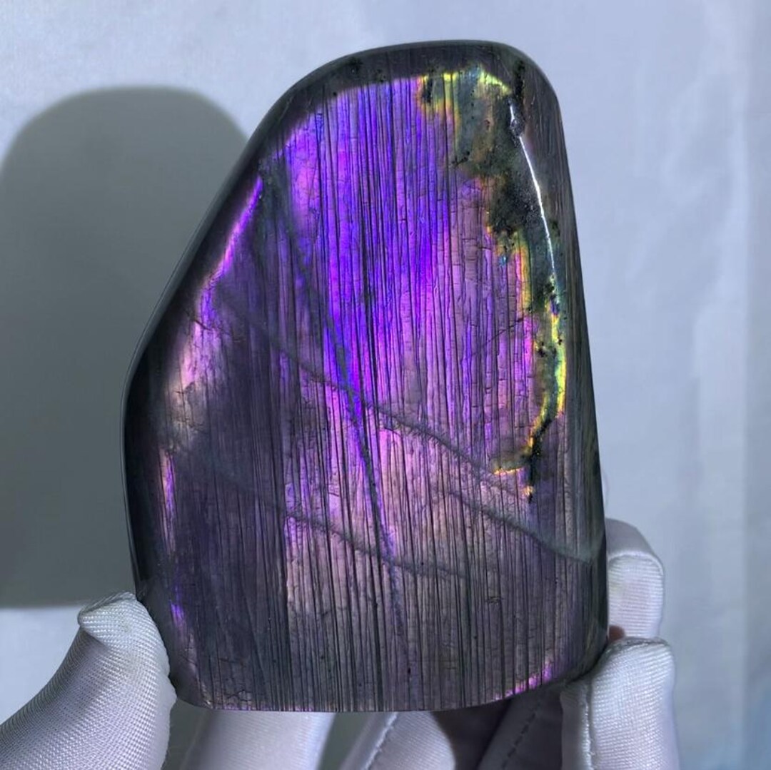 Natural Purple Labradorite Free Form Home Decoration Natural Crystal ...