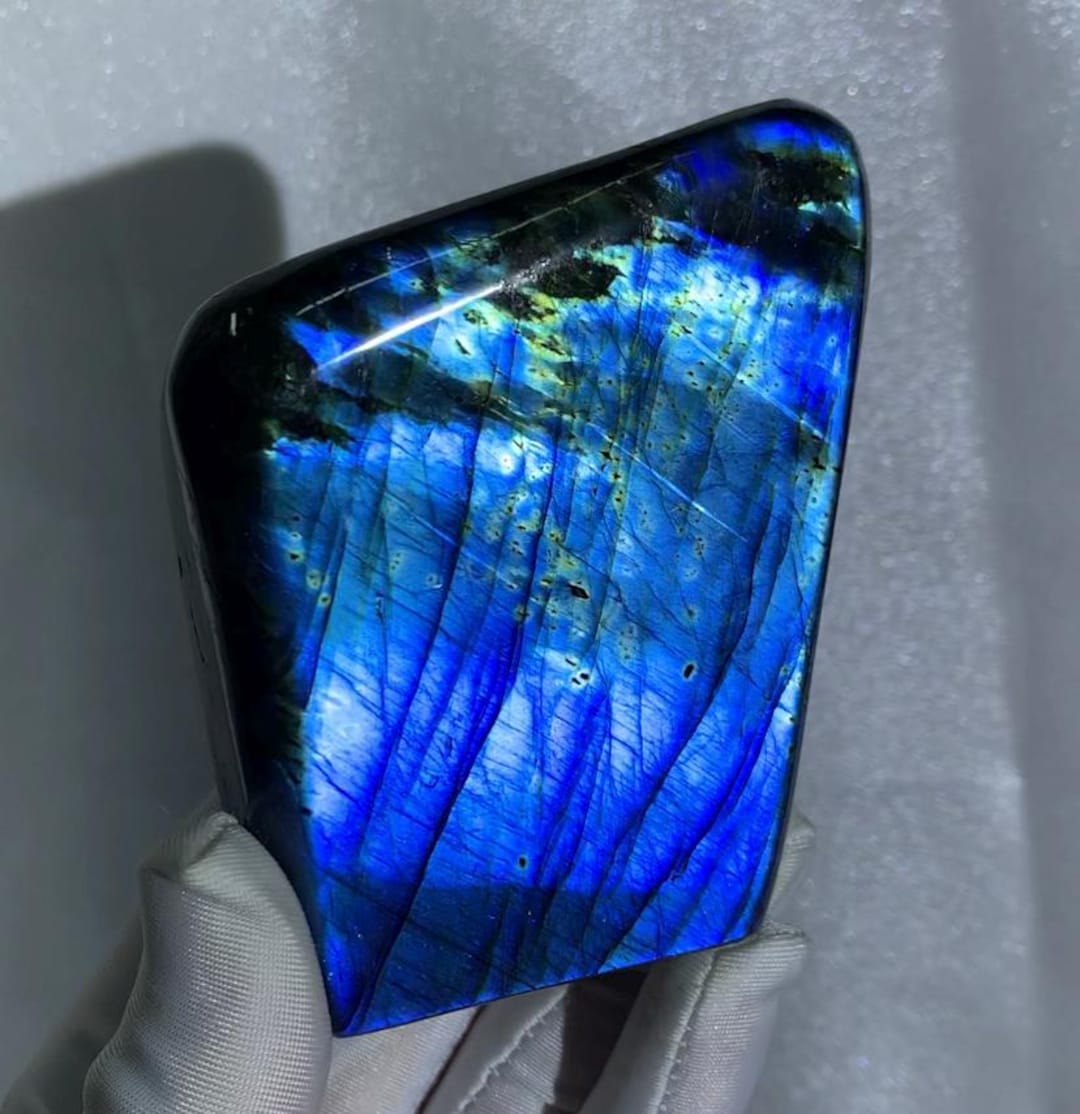 High Quality Blue Labradorite Free Form Natural Crystal Blue ...