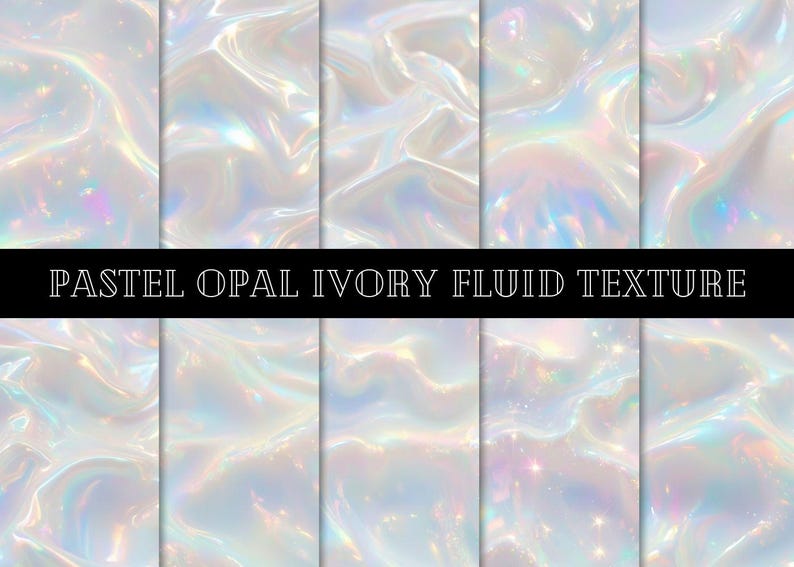 Opalescent Digital Paper: Iridescent Holographic Textures (40 Jpgs ...