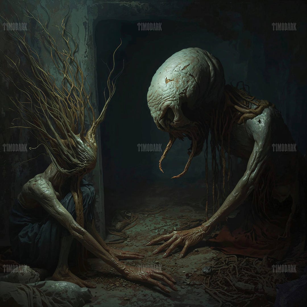 The Communion Beneath the Floor – Dark Ritual Horror Art | Eldritch ...