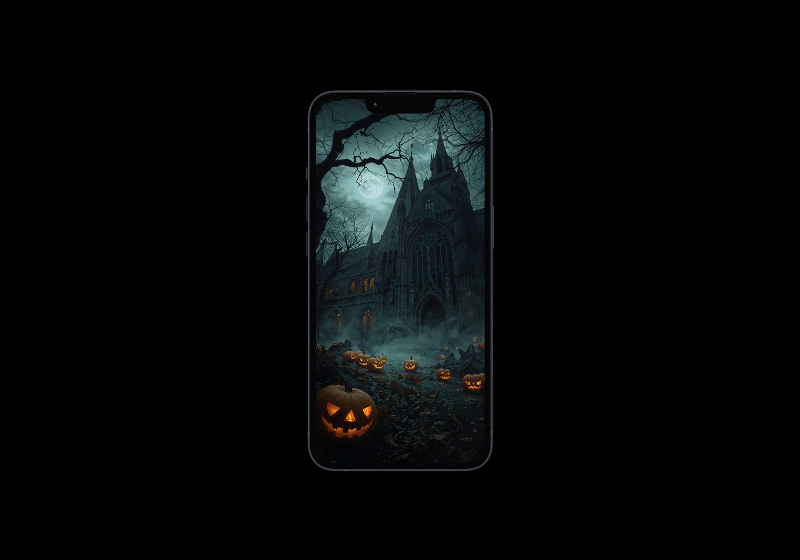 Gothic Haunted Church Halloween Mobile Wallpapers | Dark Spooky Jack-o ...