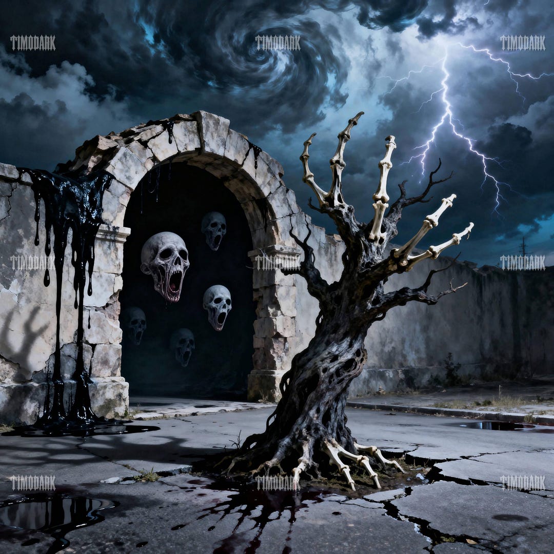 The Bone Gate – Gothic Horror Art | Dark Fantasy | Macabre Gothic ...