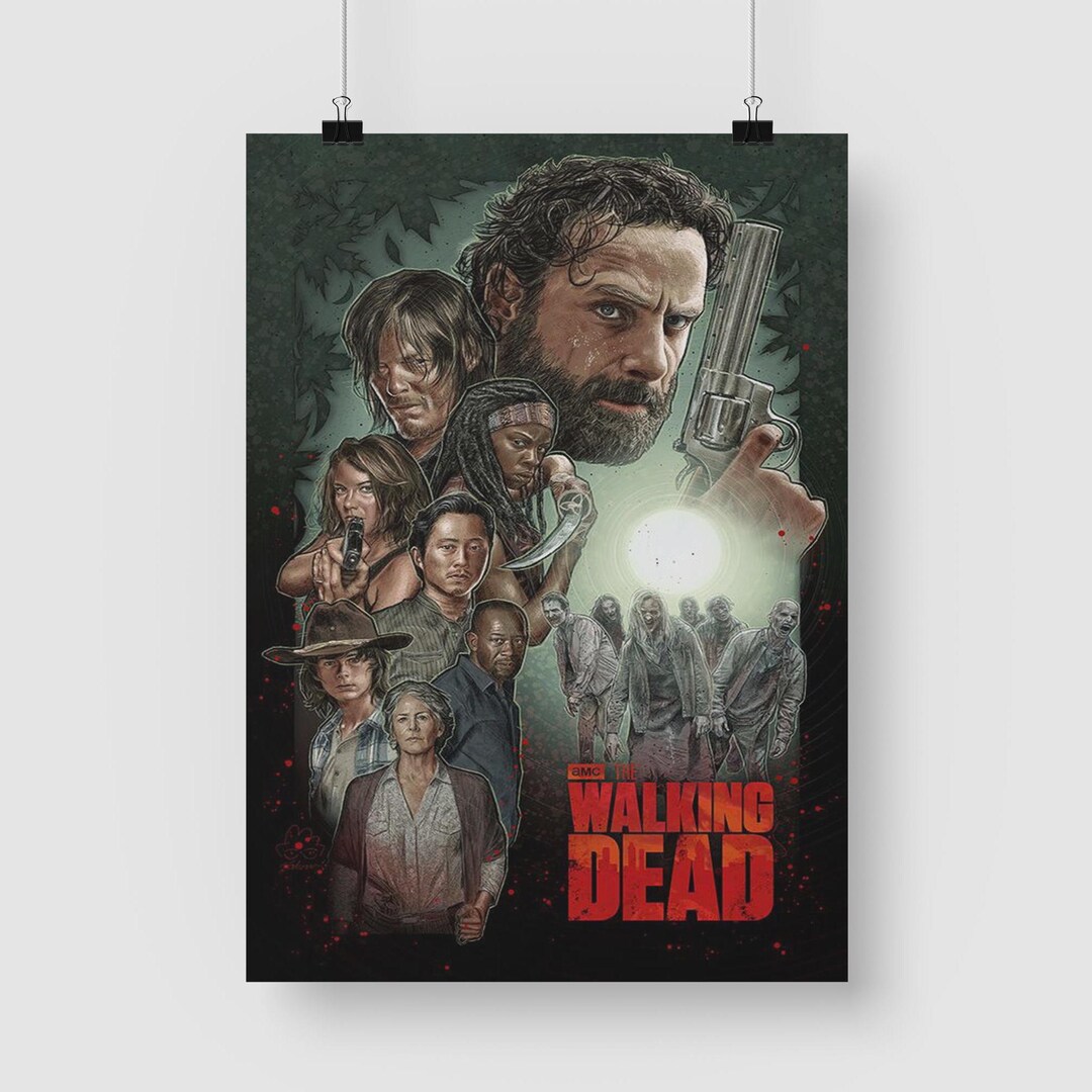 The Walkind Dead Poster TWD Poster Walking Dead Gift Personaziable ...