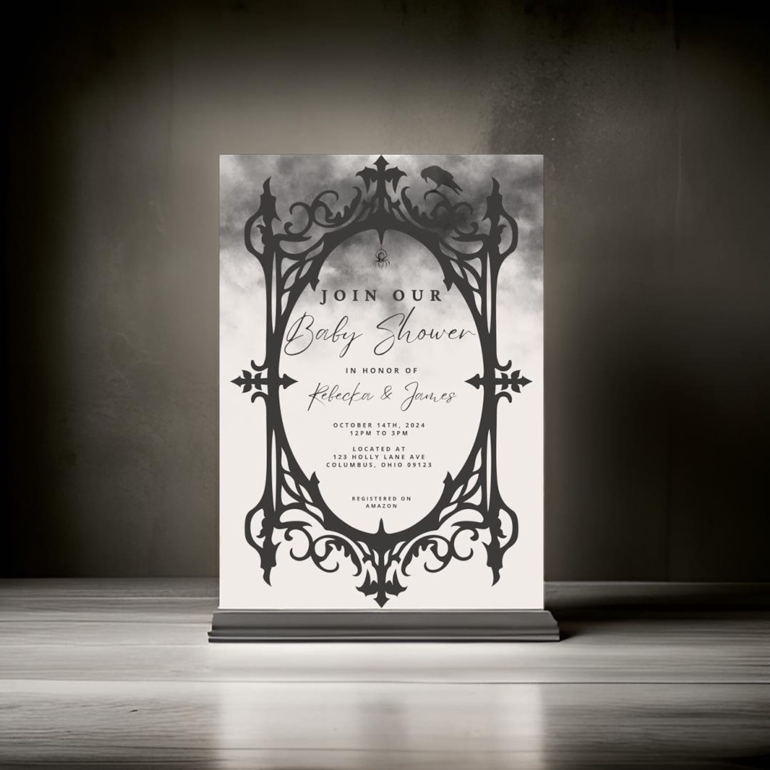 Editable Gothic Invitation Template - Editable Invitation - Invitation ...