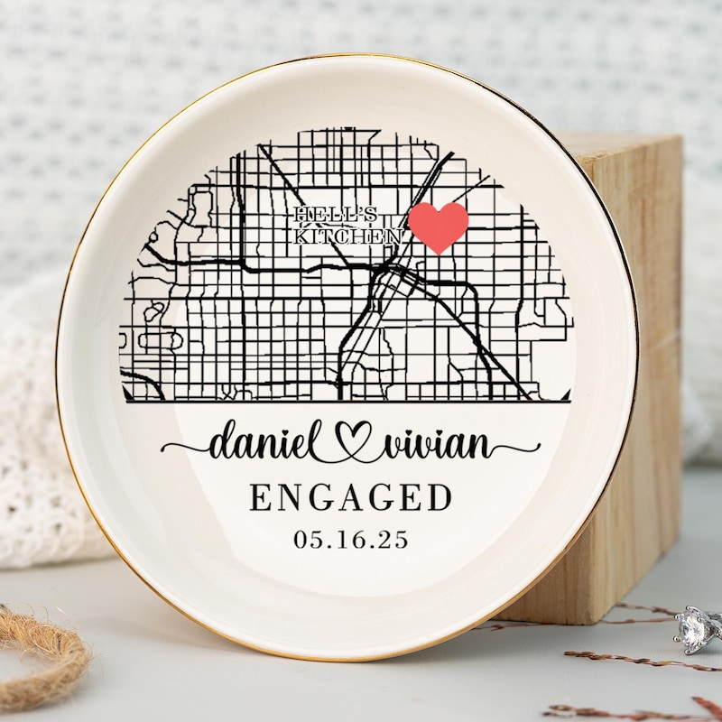 Location Map Jewelry Dish - Etsy