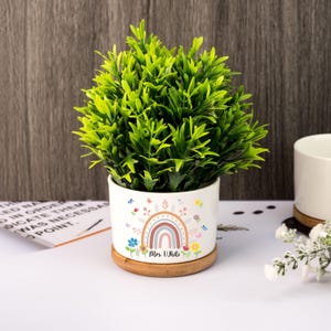 Personalized Plant Pot for Teacher, Cute Rainbow Flower Pot, Back to ...