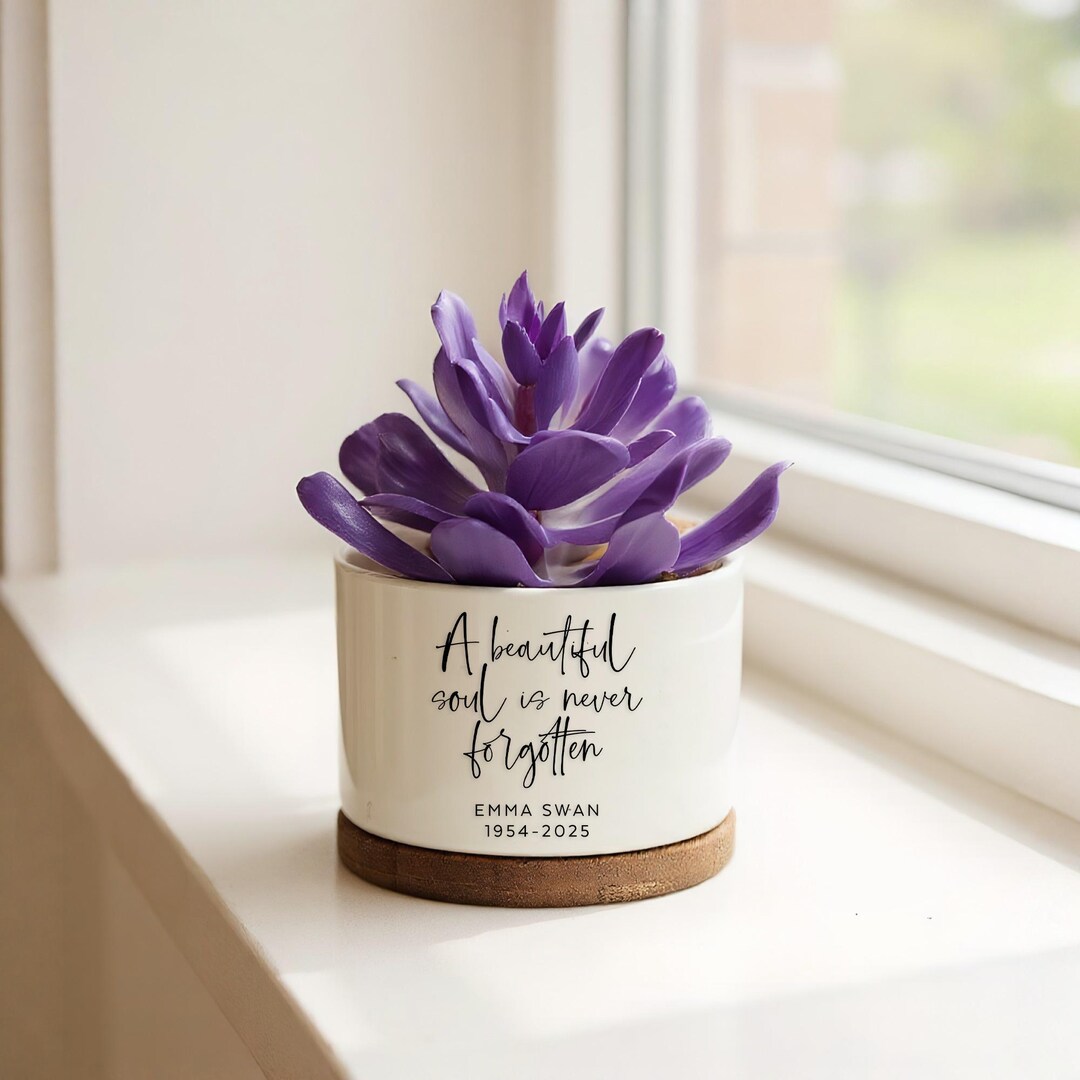 Personalized Memorial Planter Pot, Celebration of Life, Personalized ...