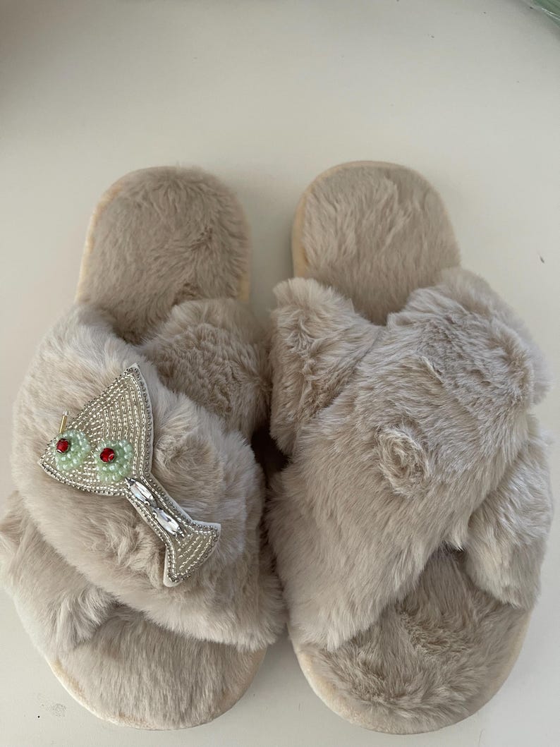 Customizable Slippers, Rhinestone Brooch Slippers, Sequin Slippers ...