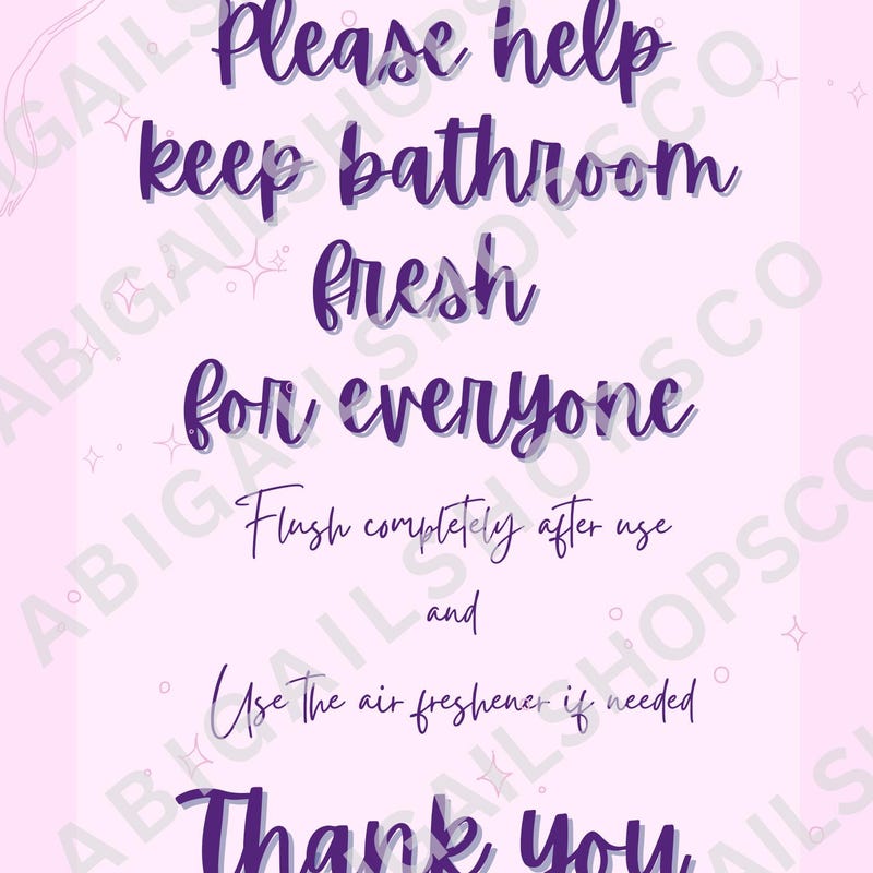 Bathroom Etiquette Signs for Workplace - Etsy
