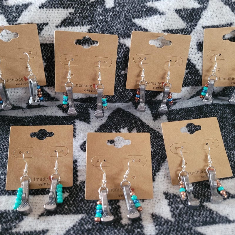Nail Earrings - Etsy