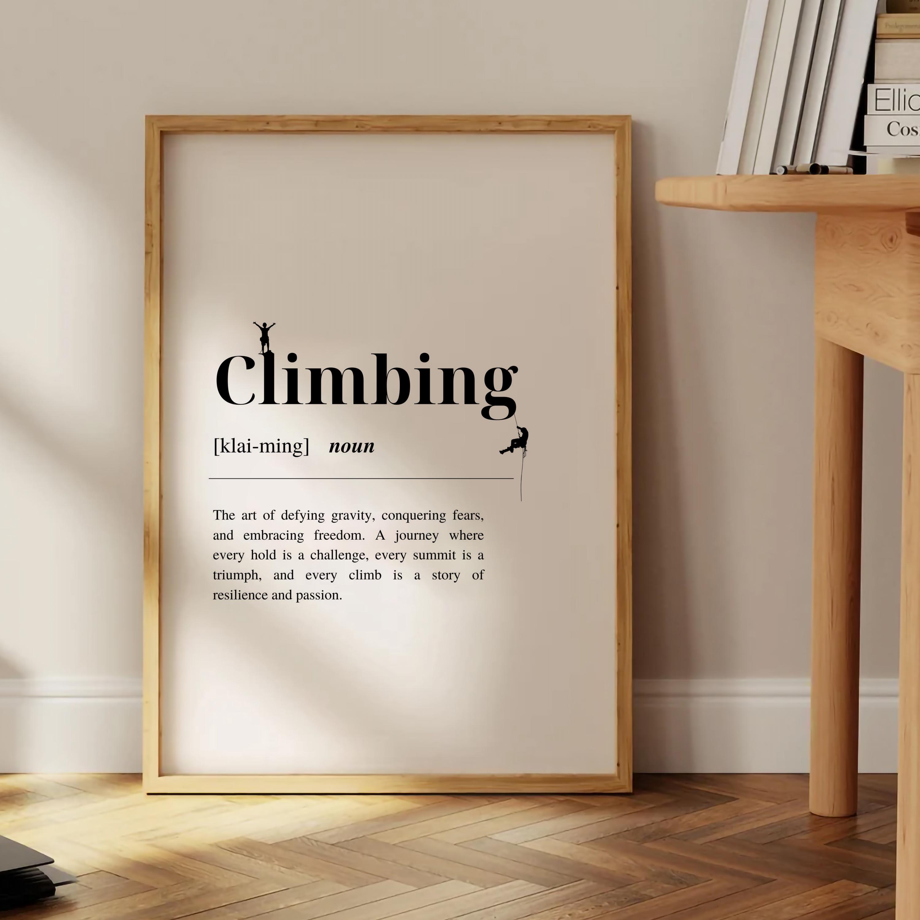 Rock Climbing Wall Art | Digital Climber Print | Inspirational ...