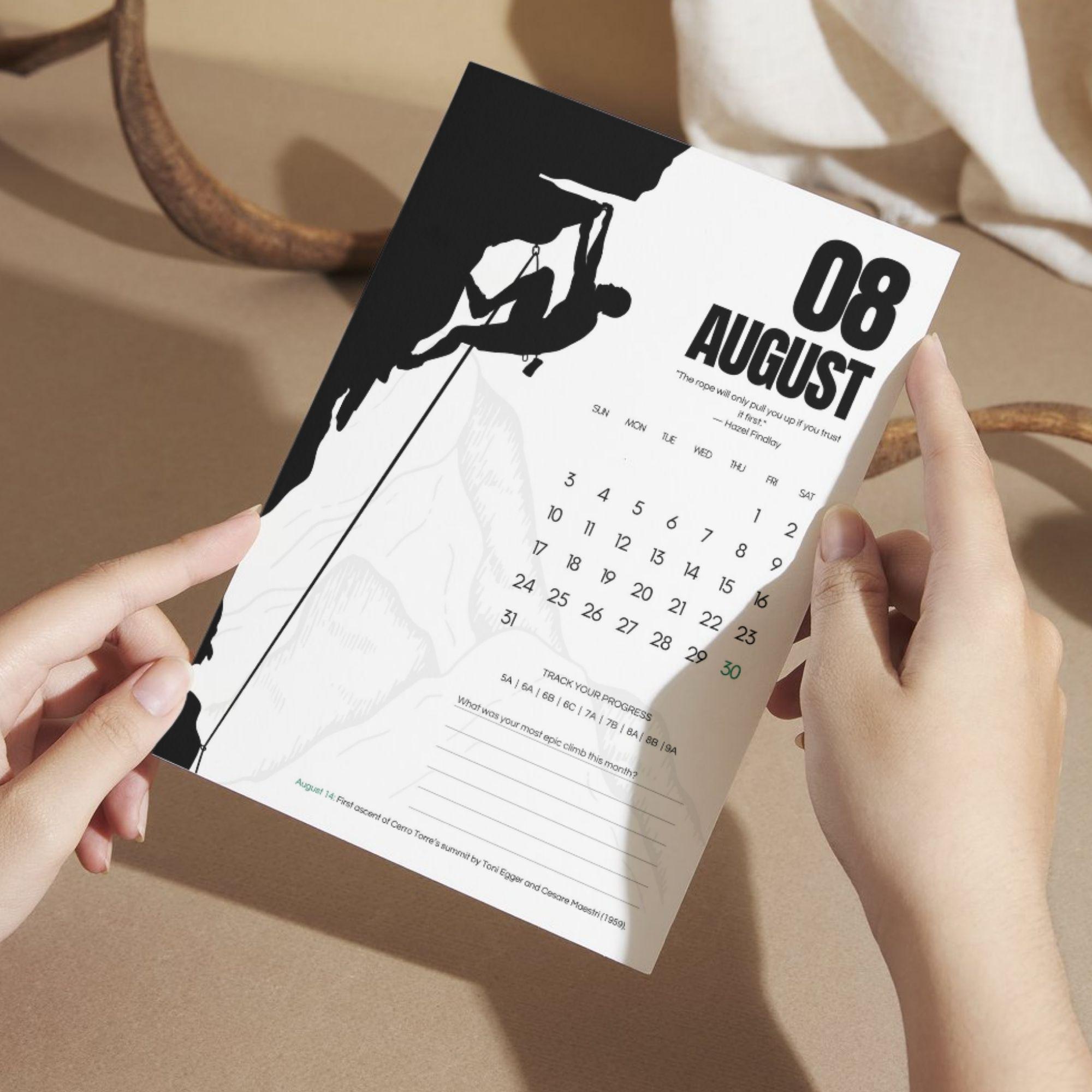 2025 Rock Climbing Calendar | Printable Digital Art | Wall Decor for ...