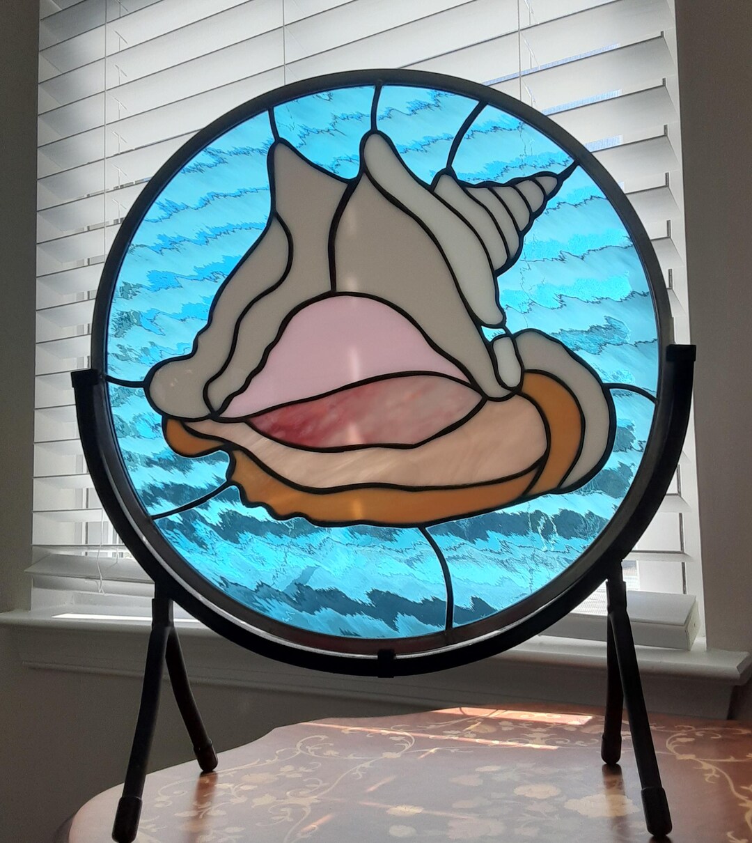 Stained Glass Conch Panel - Etsy