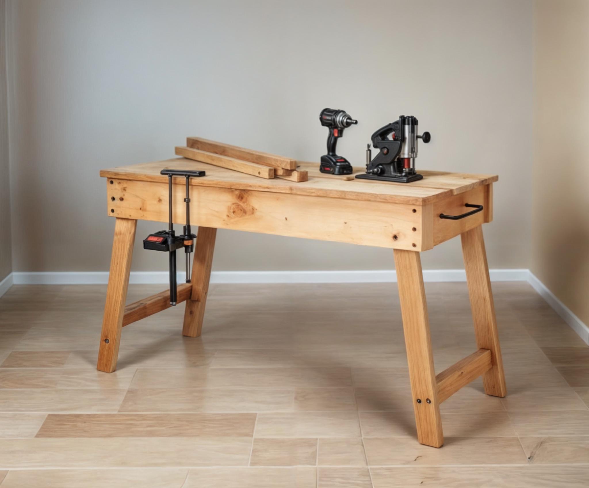 DIY Workbench Plan, Folding Workbench Build Paln, Space-saving ...