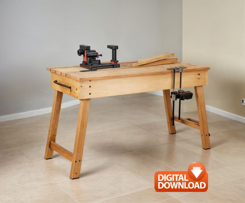 DIY Workbench Plan, Folding Workbench Build Paln, Space-saving ...
