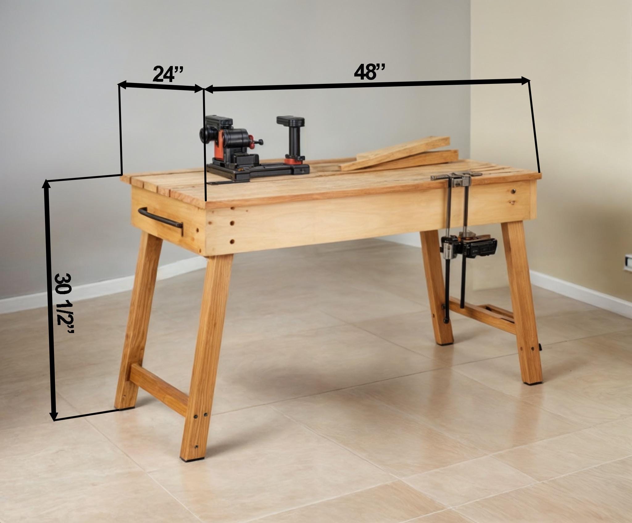 DIY Workbench Plan, Folding Workbench Build Paln, Space-saving ...