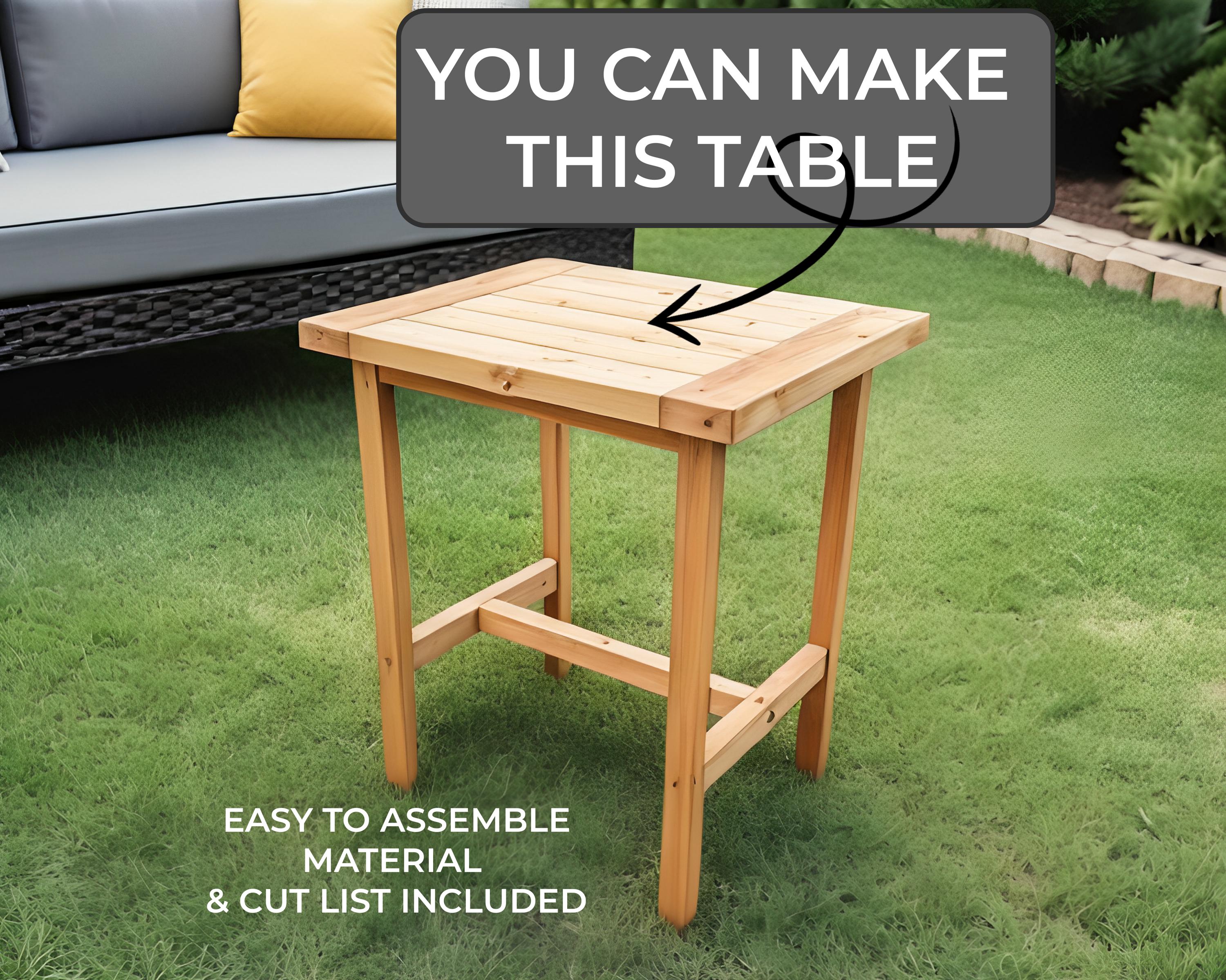 DIY Wooden Outdoor Table Build Plan, Side Table/end Table/sofa Table ...