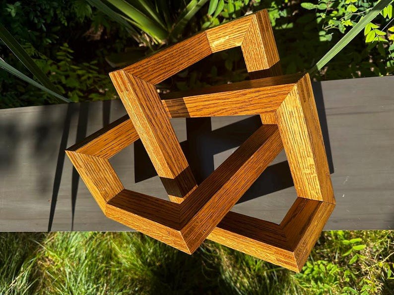 Infinity Reclaimed Oak Sculpture - Etsy