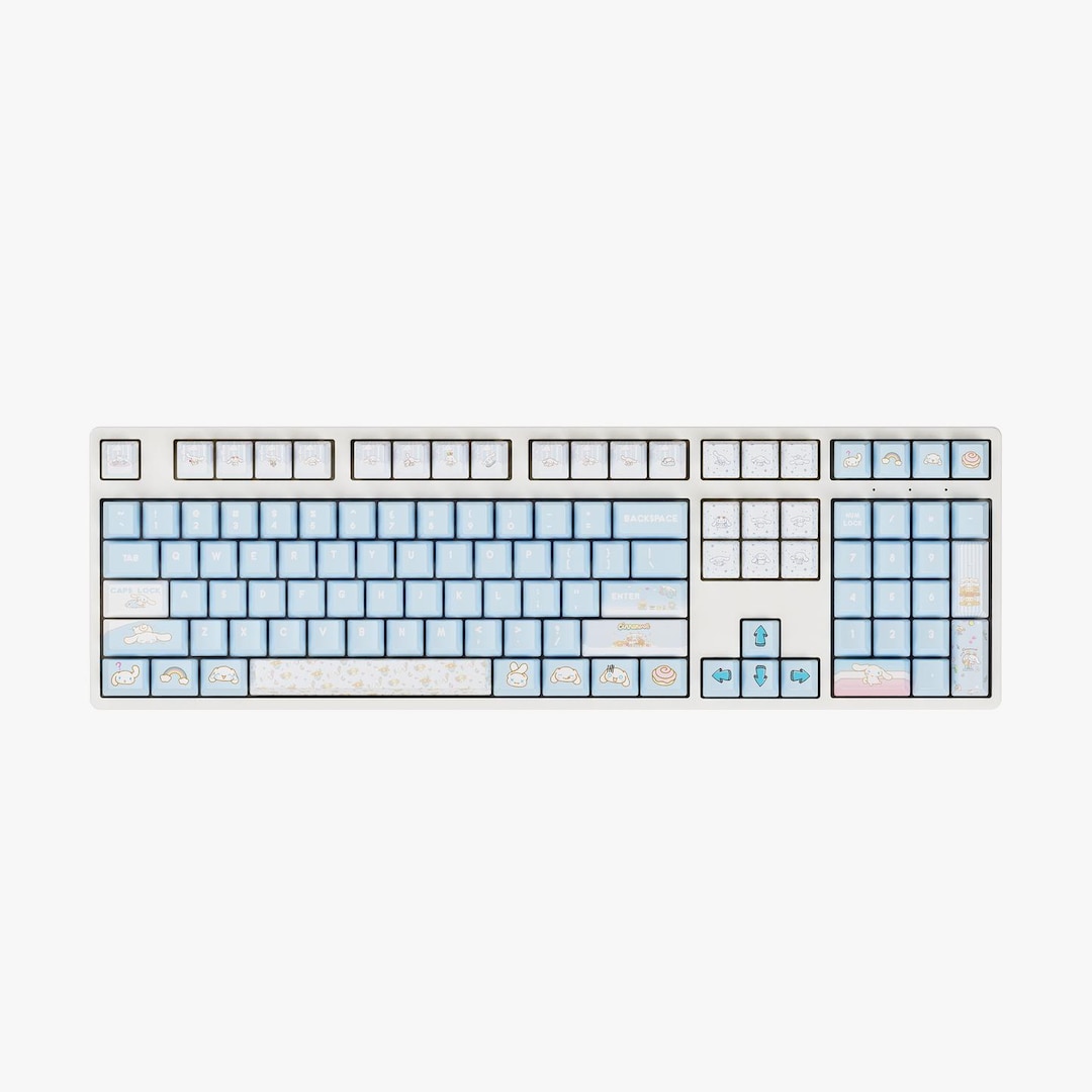 The cloudy Pup Kawaii Keyboard Anime Keyboard Gaming Keyboard RGB ...