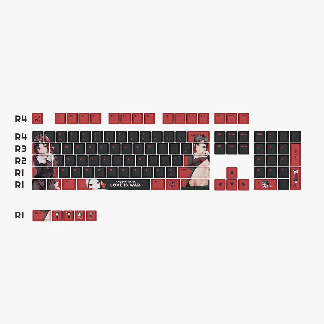 The princess Muscle Waifu Keycaps Set Anime Keycaps Gaming Keycaps ...