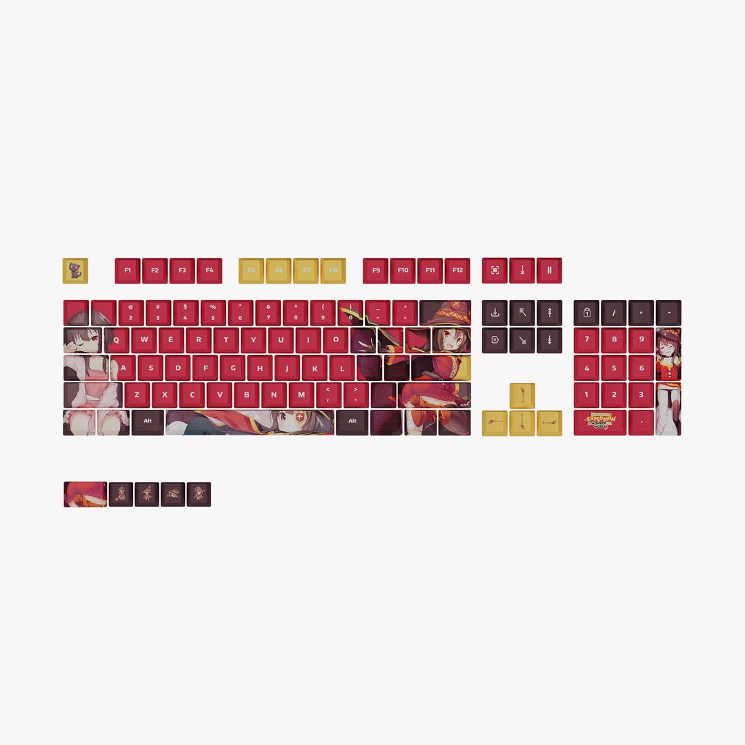 The explosion Maniac Waifu Keycaps Set Anime Keycaps Gaming Keycaps ...