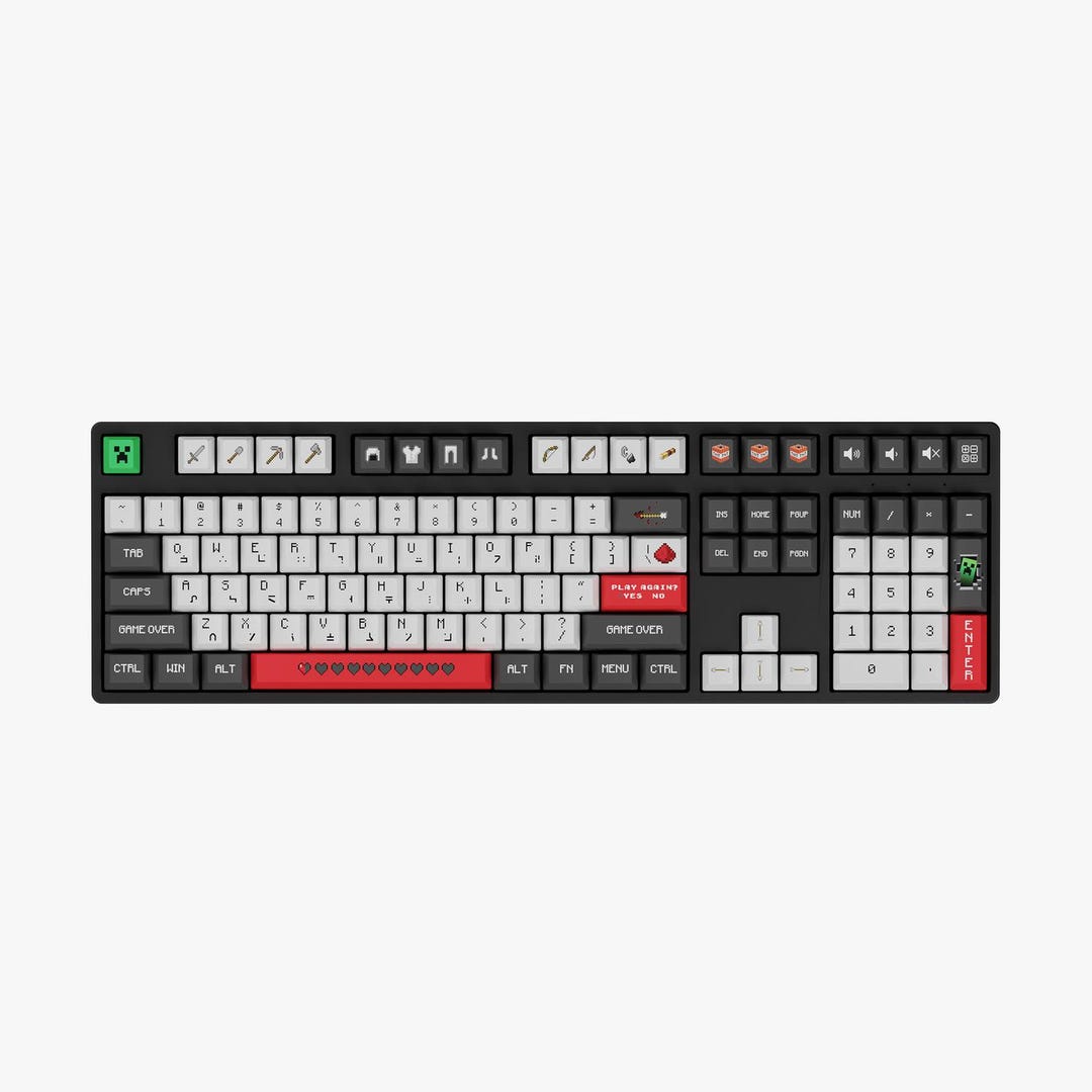 The pixelated Game Kawaii Keyboard Anime Keyboard Gaming Keyboard RGB ...