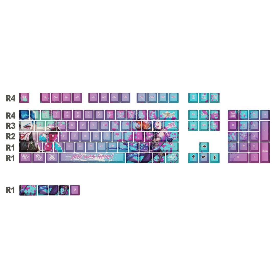 The boom Queen Waifu Keycaps Set Anime Keycaps Gaming Keycaps Keycaps ...