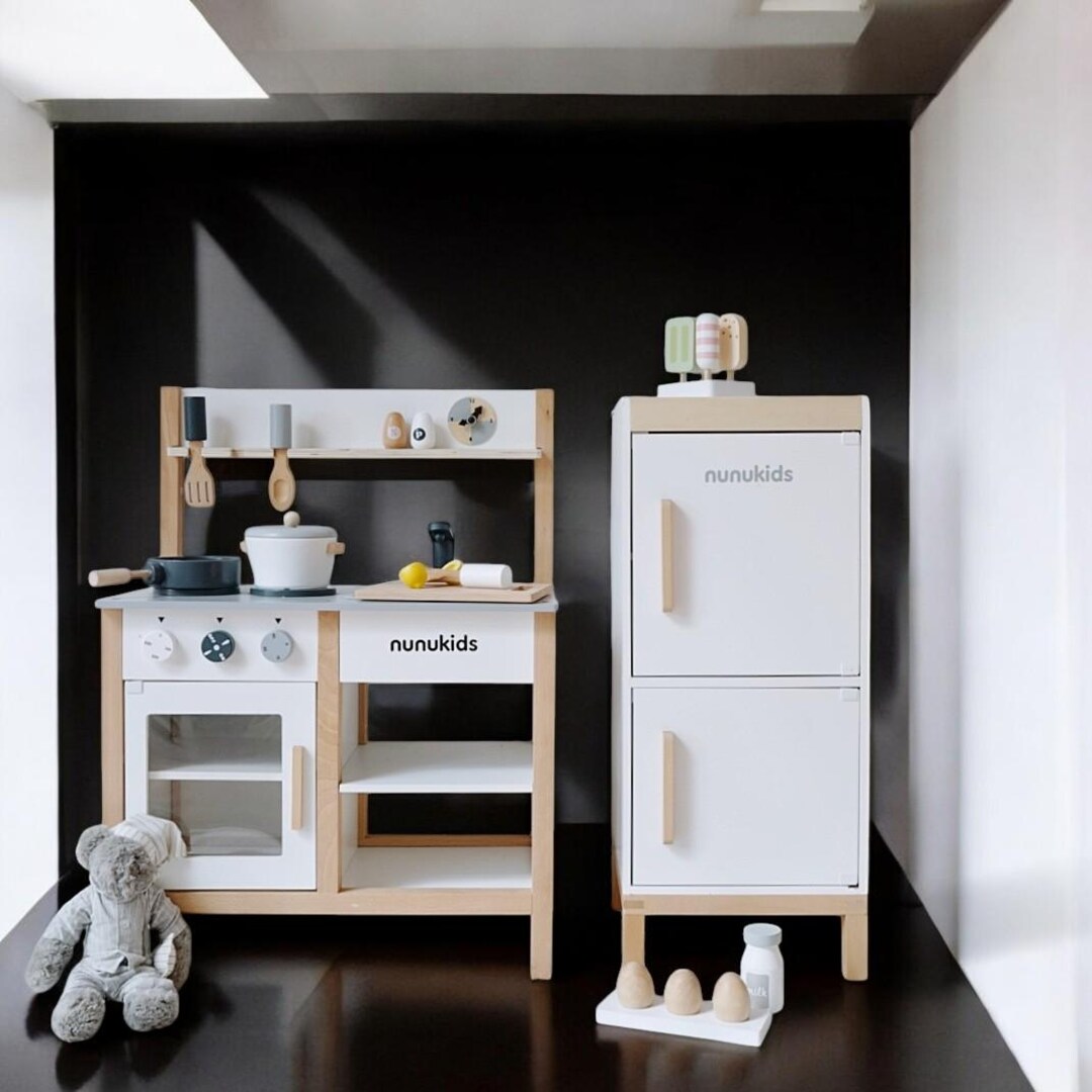 Vintage Toy Kitchen Pretend Play | Customizable Wooden Play Kitchen and ...