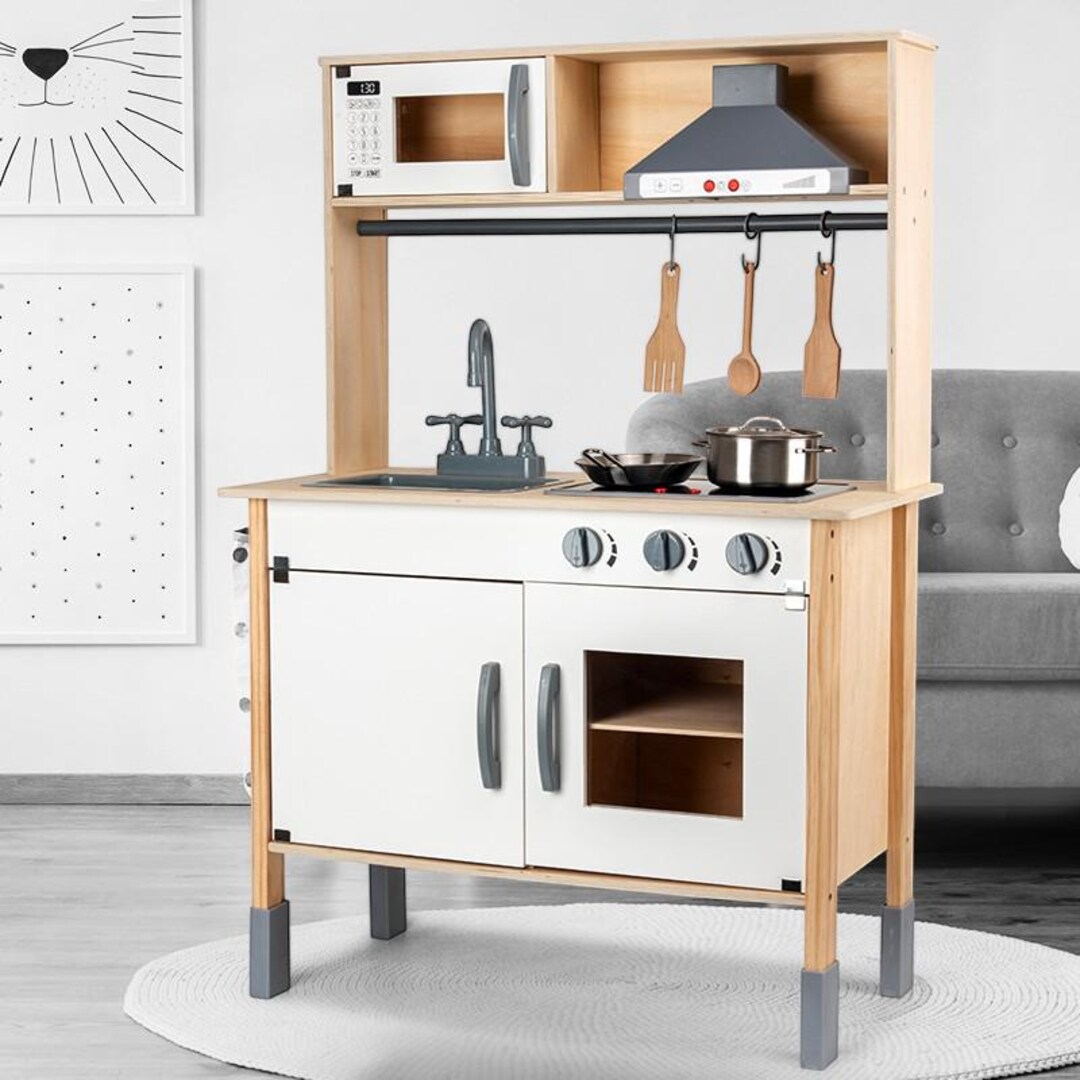 Vintage Toy Kitchen Pretend Play | Customizable Wooden Play Kitchen and ...