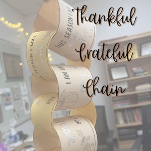 Thankful, Grateful Paper Chain - Etsy